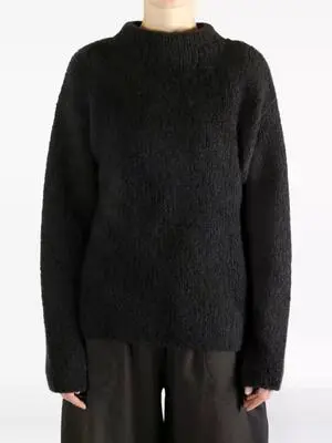 CORTANA Textured Knit Funnel Neck Pullover