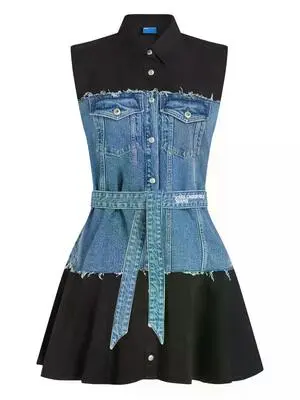 Karl Lagerfeld Denim-paneled Mini Dress