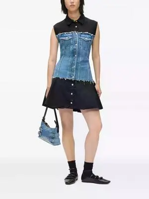 Karl Lagerfeld Denim-paneled Mini Dress