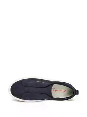 Santoni Suede Slip-on Sneakers - Blue