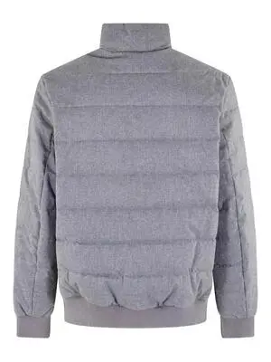 SAVE THE DUCK Herbie Flannel-textured Padded Jacket - Grey