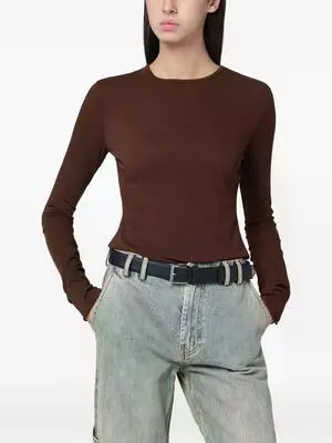 ENTIRE STUDIOS Long-sleeved Crew-neck T-shirt - Brown