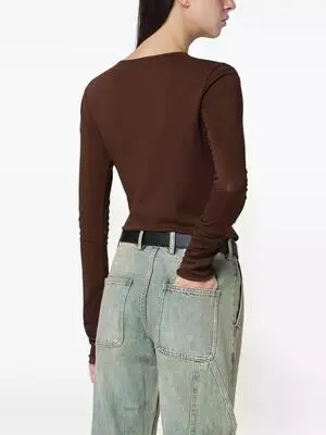 ENTIRE STUDIOS Long-sleeved Crew-neck T-shirt - Brown
