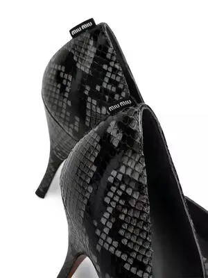 Miu Miu 85mm Snakeskin Stiletto Pumps