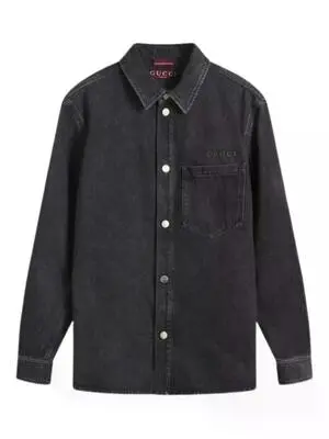 Gucci Buttoned Pocket Overshirt - Black