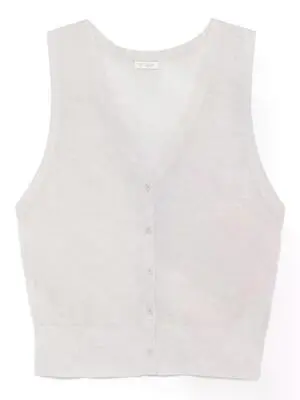 ST. AGNI Sleeveless Button Vest - Grey