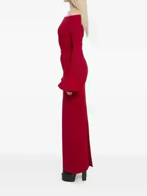 Solace London Anica Fla-cuffs Maxi Dress - Red