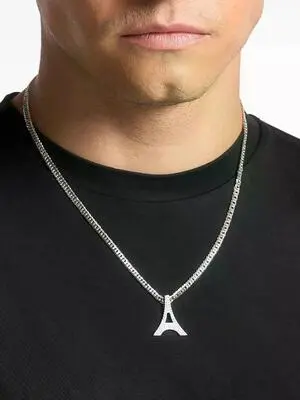Manière De Voir Sterling Iced Eiffel Pendant Necklace