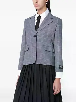 Maison Kitsuné Plaid-check Single-breasted Blazer