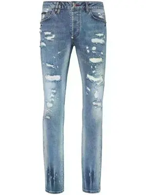 Philipp Plein Paint Splatter Straight-leg Jeans