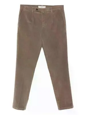 BRIGLIA 1949 Corduroy Pleated Trousers - Brown