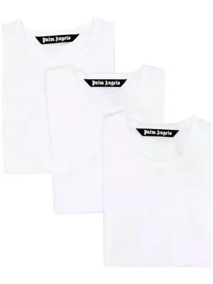 Palm Angels Plain Stretch-cotton T-shirt - Black
