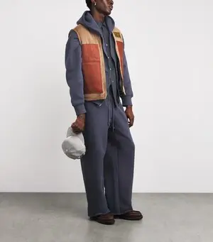 ABOUT:BLANK Cotton Raw Hem Wide-leg Sweatpants