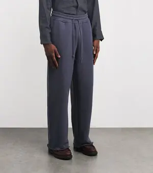 ABOUT:BLANK Cotton Raw Hem Wide-leg Sweatpants