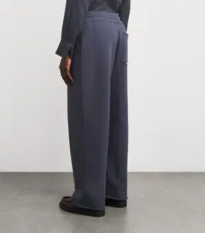 ABOUT:BLANK Cotton Raw Hem Wide-leg Sweatpants