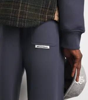 ABOUT:BLANK Cotton Raw Hem Wide-leg Sweatpants