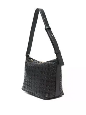 SERAPIAN Small Mosaico Shoulder Bag - Black