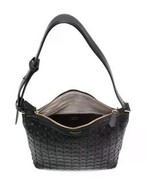 SERAPIAN Small Mosaico Shoulder Bag - Black