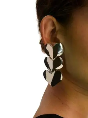Oscar De La Renta Heart Drop Earrings