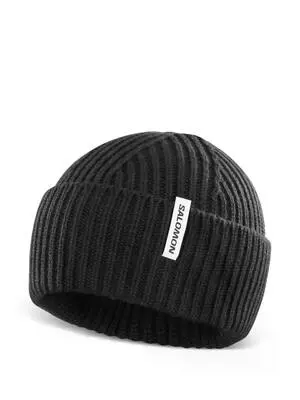 SALOMON Snowbird Ribbed Label Beanie - Black