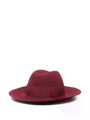 Borsalino Claudette Wide Brim Hat - Red
