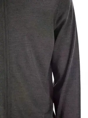 Fedeli Open Knit Zip Cardigan - Grey
