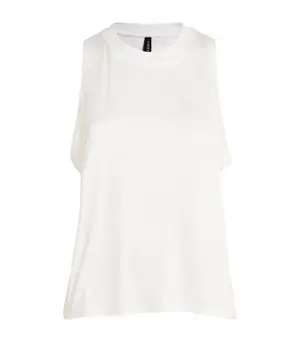 Vuori Energy Tank Top Oversized, Moisture-wicking Performance - White