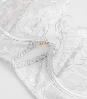 AUBADE Satin Lace-trim Bustier Bra