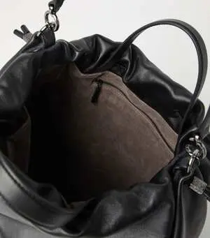 Brunello Cucinelli Leather Mellow Bucket Bag