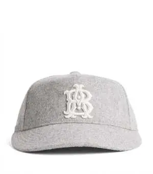ABOUT:BLANK Wool-blend Monogram Cap - Grey