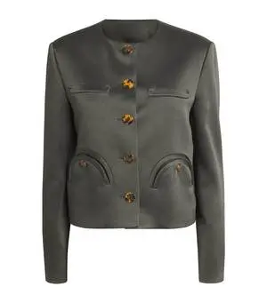 Women's Off-Center Button Jackets