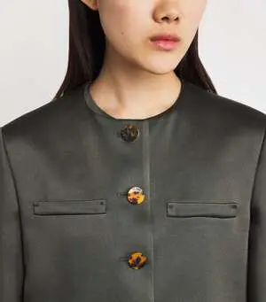 BLAZÉ MILANO Novalis Satin Bomber Jacket