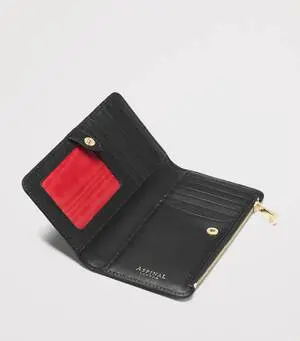 ASPINAL OF LONDON Large Croc-embossed Mayfair Purse - Black