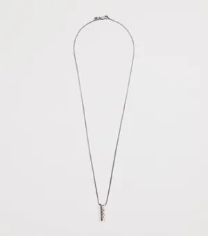 Tateossian Rhodium-plated Sterling Mayfair Peg Necklace