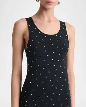 Altuzarra Geordie Embellished Sleeveless Dress - Black