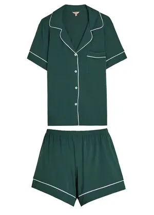 Eberjey Gisele Jersey Pyjama Set - Green