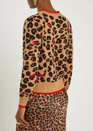 NEVER FULLY DRESSED Cherry Embroidered Knit Cardigan