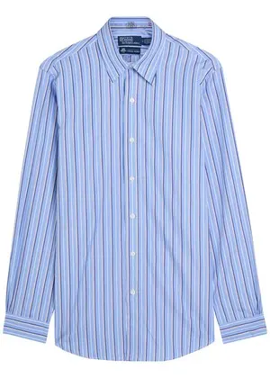 Ralph Lauren Striped Cotton Shirt - Blue