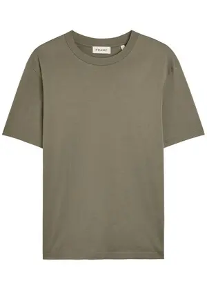 FRAME Cotton T-shirt - Khaki