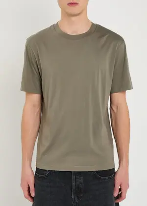 FRAME Cotton T-shirt - Khaki