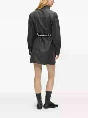Karl Lagerfeld Belted Denim Shirt Dress