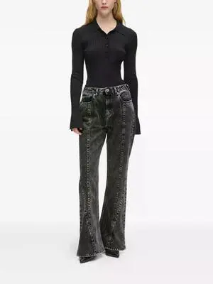 Karl Lagerfeld High-rise Flared Jeans - Grey