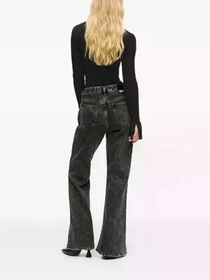 Karl Lagerfeld High-rise Flared Jeans - Grey