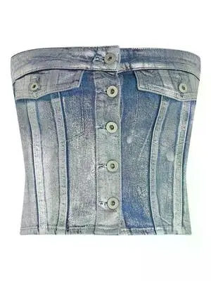 Karl Lagerfeld Button-fastening Strapless Top