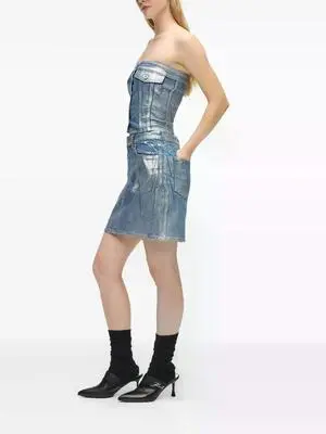 Karl Lagerfeld Button-fastening Strapless Top