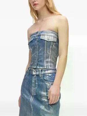 Karl Lagerfeld Button-fastening Strapless Top