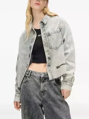 Karl Lagerfeld Bleached Denim Shirt