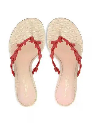 GIANVITO ROSSI 70mm Coral-appliqué Heeled Sandals - Neutrals