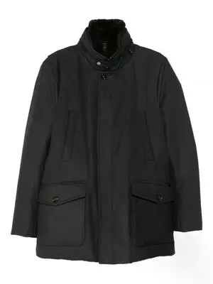 MOORER Fur Collar Pocket Jacket