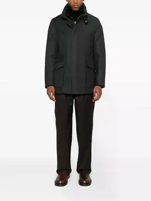 MOORER Fur Collar Pocket Jacket